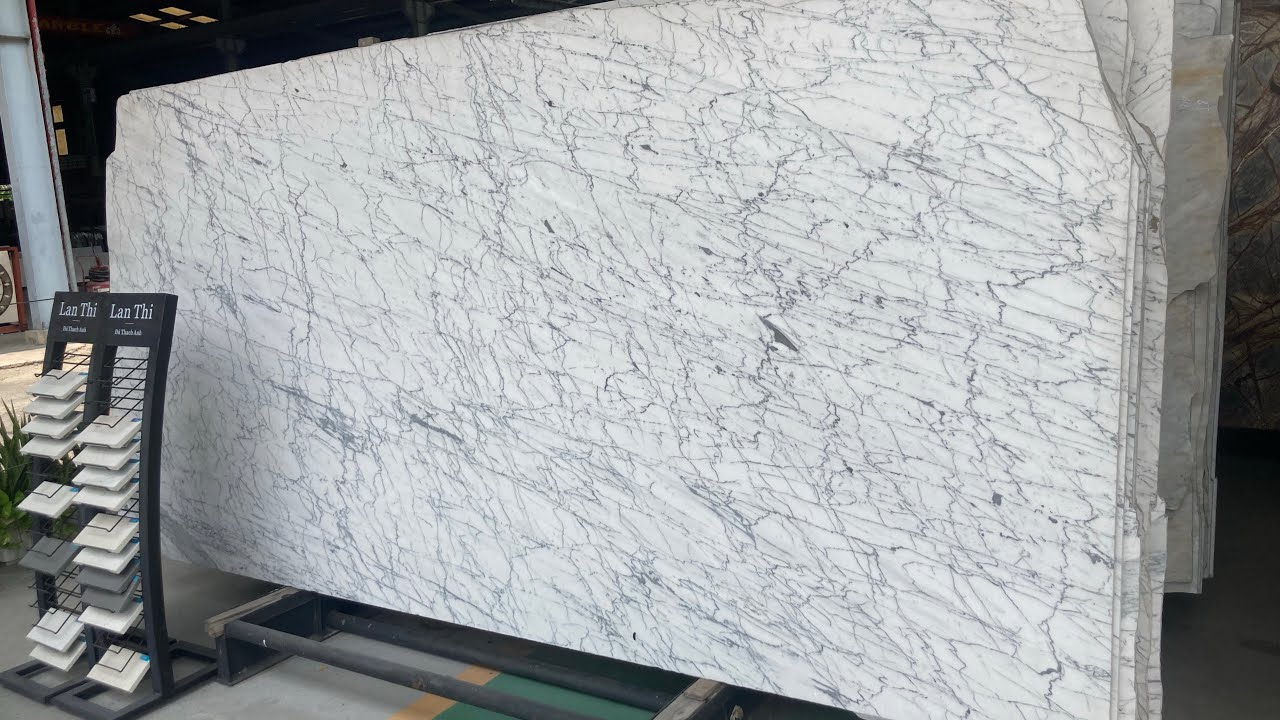 Lên mẫu đá mable tông màu trắng sọc phù hợp tất cả các hạng mục. - YouTube