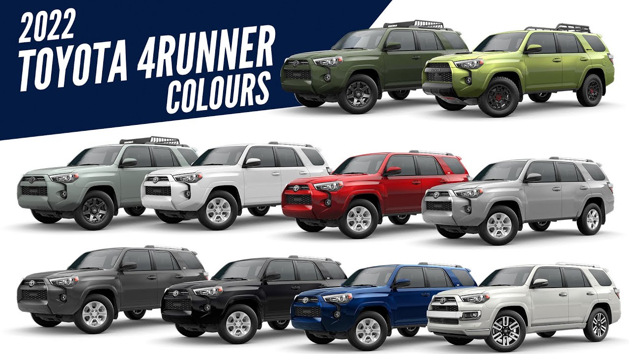 2022 Toyota 4Runner SUV All Color Options Images AUTOBICS YouTube