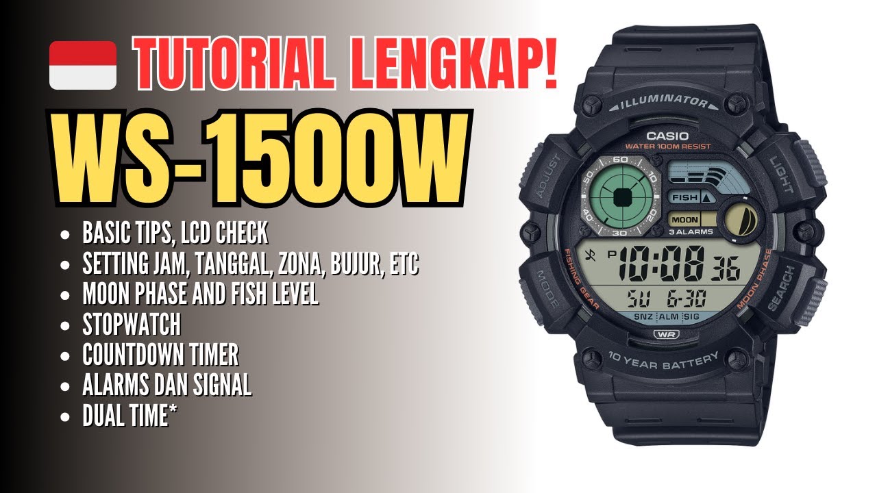 Tutorial Paling Lengkap Casio WS-1500 / WS-1500H - YouTube