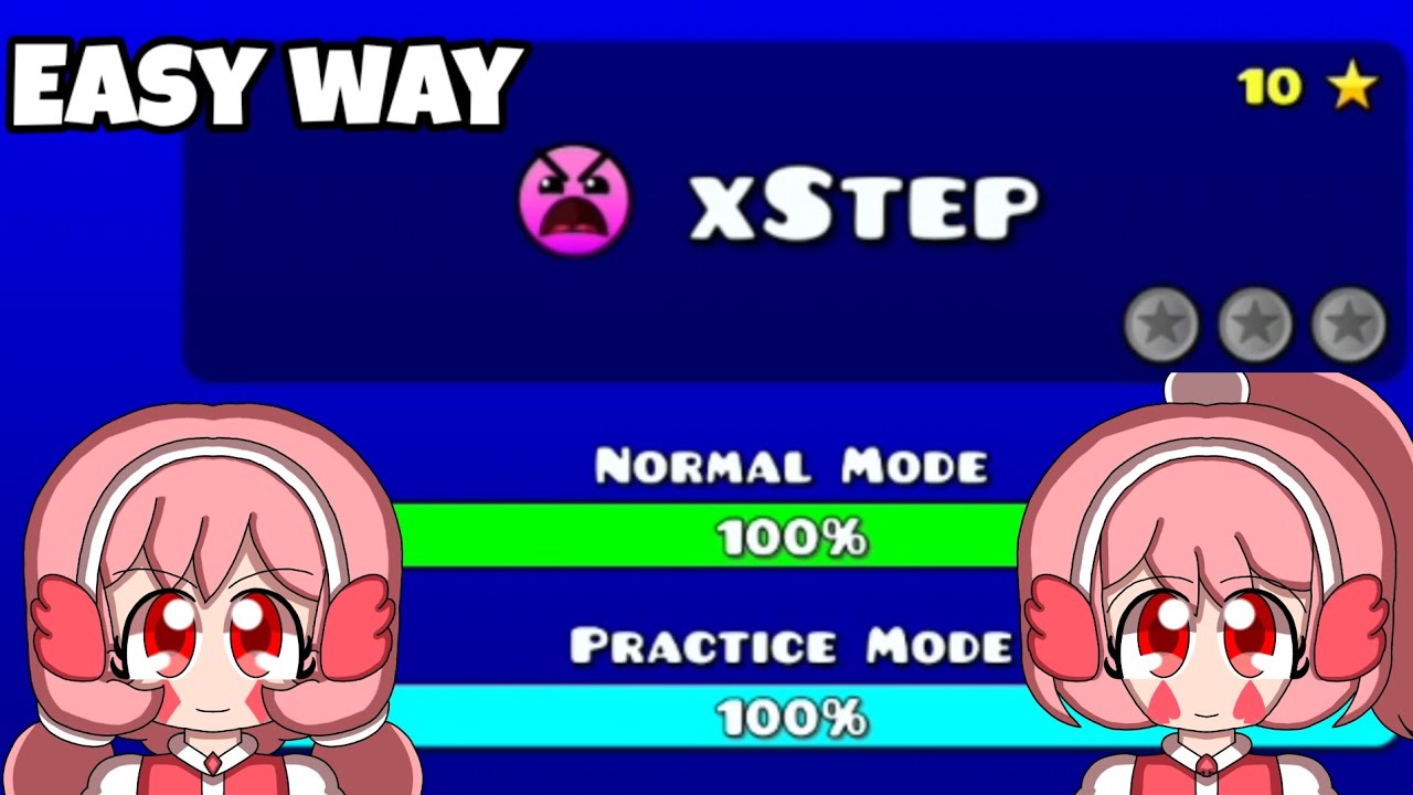 Geometry Dash lite "Xstep" Easy way 100% (no music) - YouTube