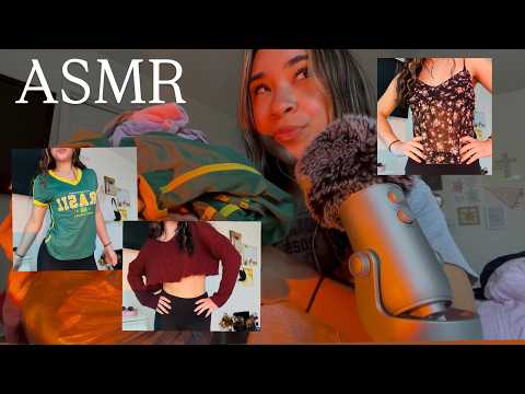 ASMR || (semi) try on haul of clothes ive stolen from my friends closets 🤫