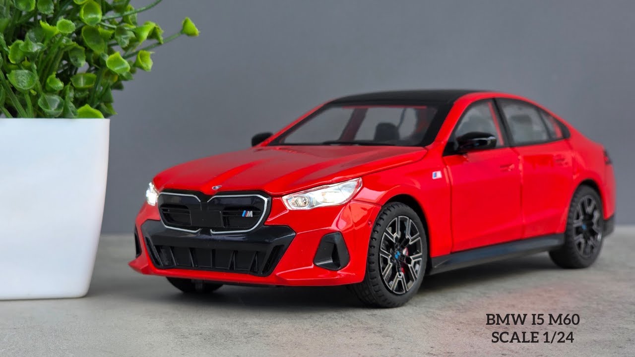 HD Miniature | Red BMW i5 M60 1:24 Scale Diecast Model Car - YouTube