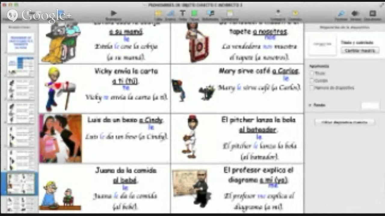 Pronombres de Objeto Directo e Indirecto (2a. Parte) - YouTube