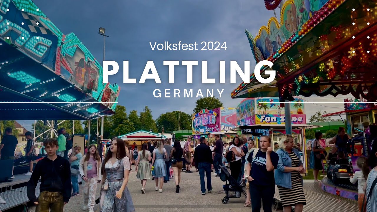 [4K] Volksfest 2024 | Plattling | Rundgang Impressionen + alle ...