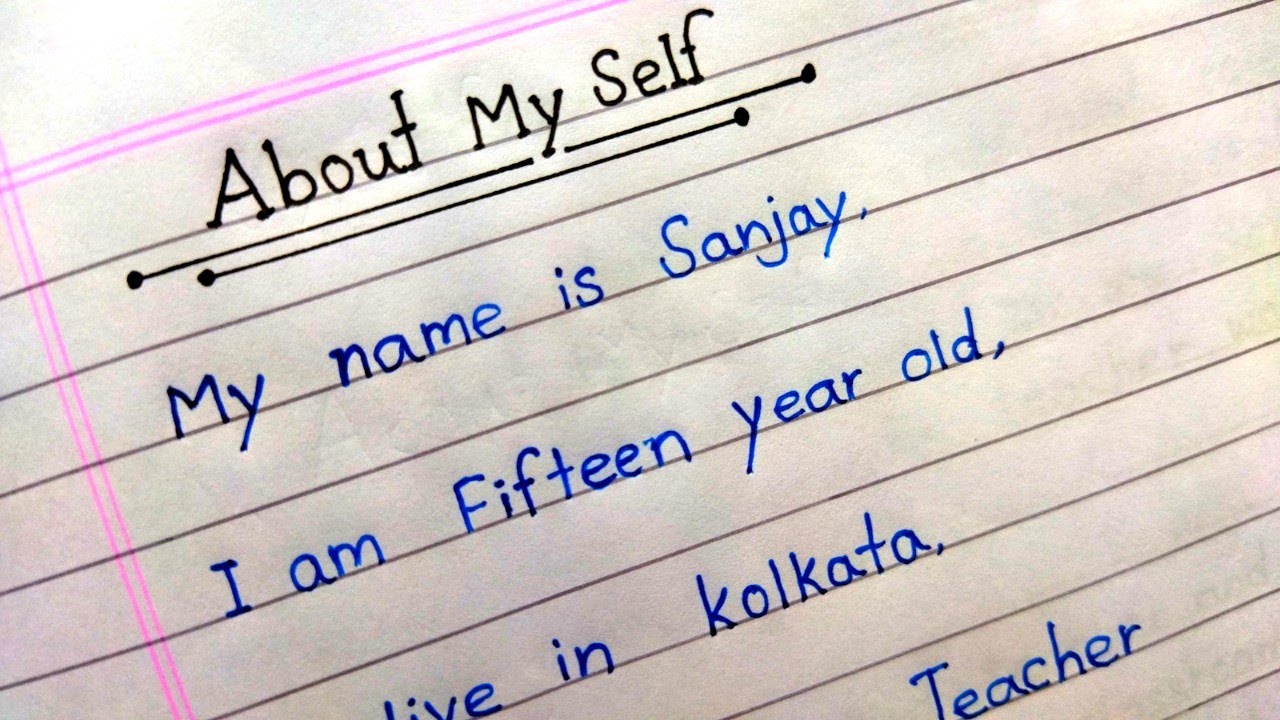 Ten Lines On About Myself Myself Essay In English Short Essay On