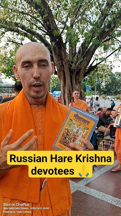 Russian Krishna devotee 🙏#shorts #harekrishna #krishna #devotees #harerama #radheradhe #trending ...