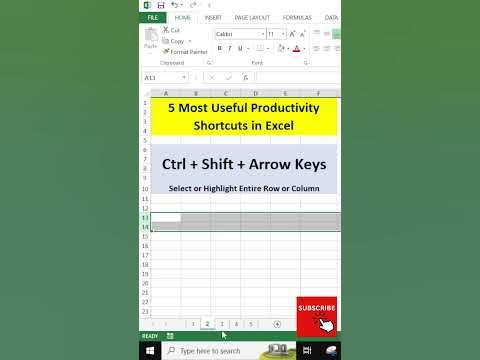 Five excel shortcut keys to increase productivity #excel #shorts #viral ...