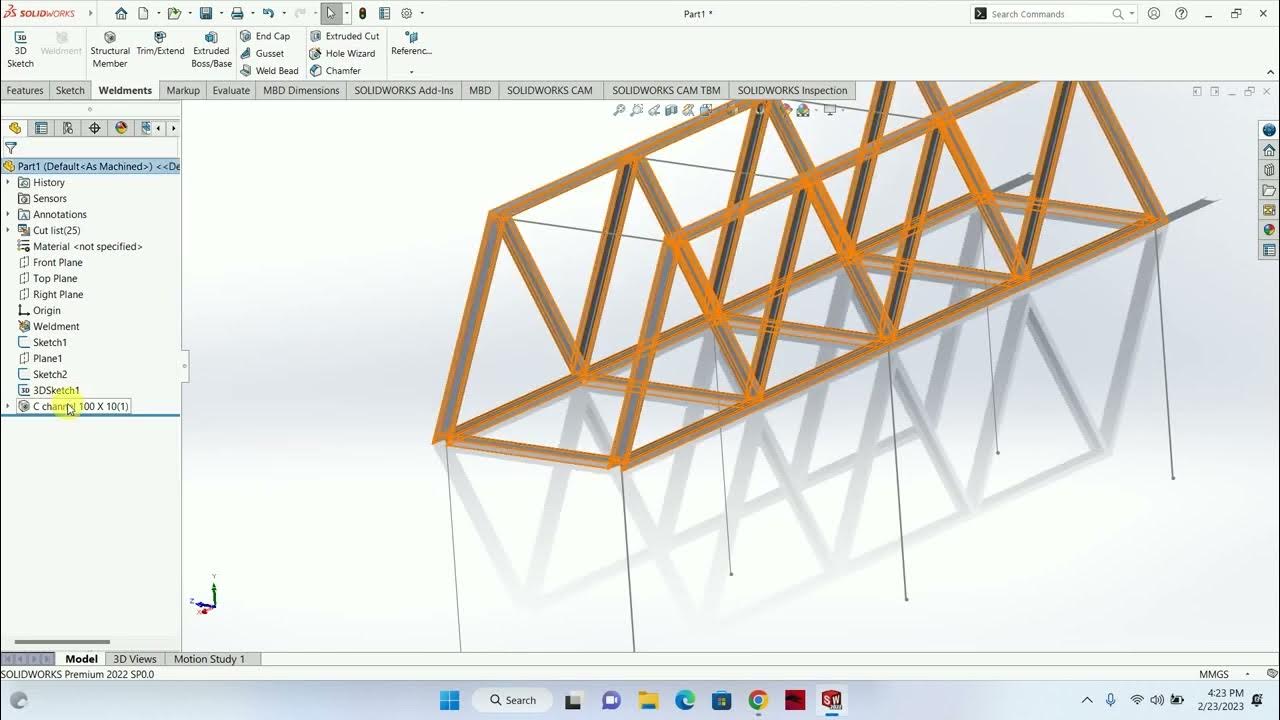 How to create bridge in Solidwork - YouTube