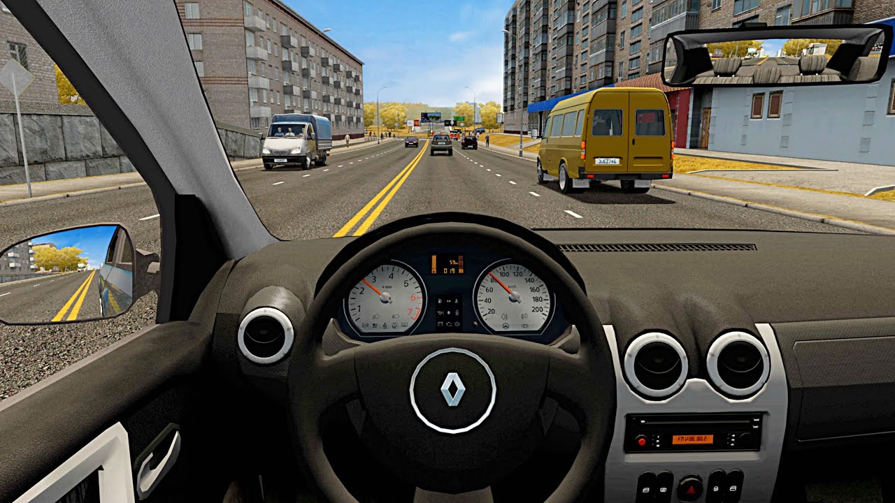 Renault Logan - City Car Driving | Logitech G29 Steering Wheel Gameplay ...