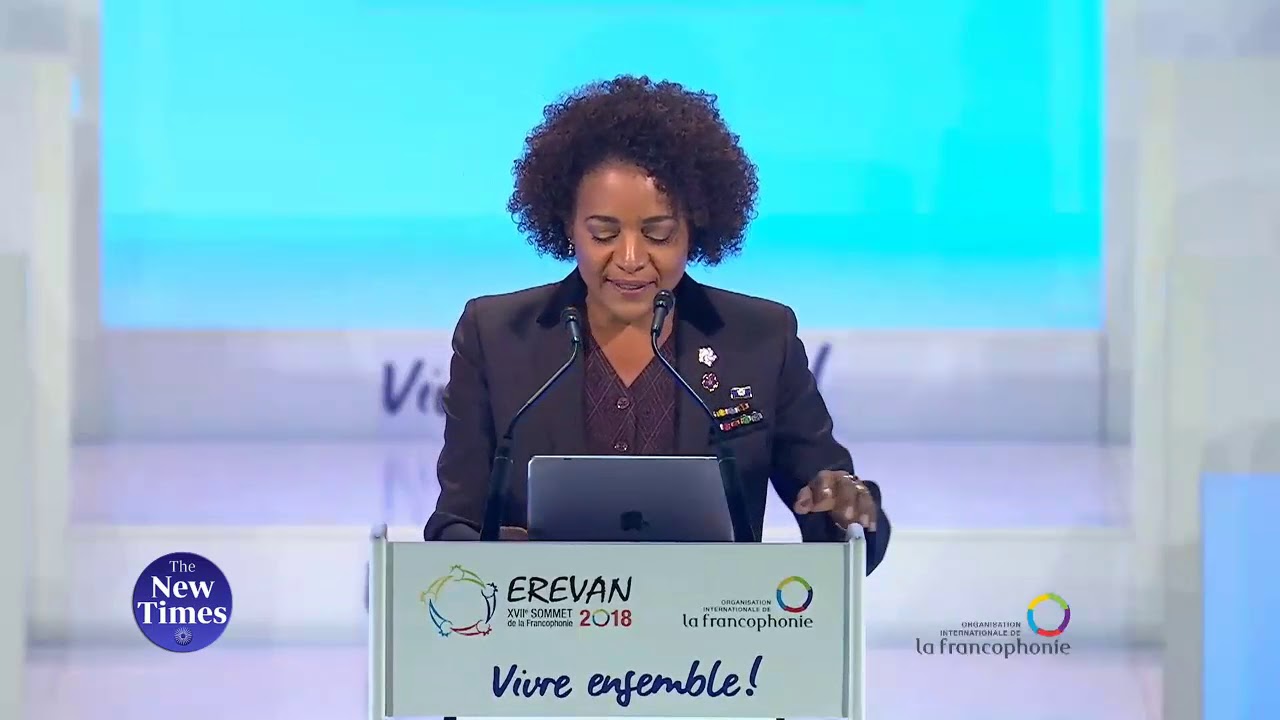 Speech of outgoing general secretary Michaëlle Jean - YouTube