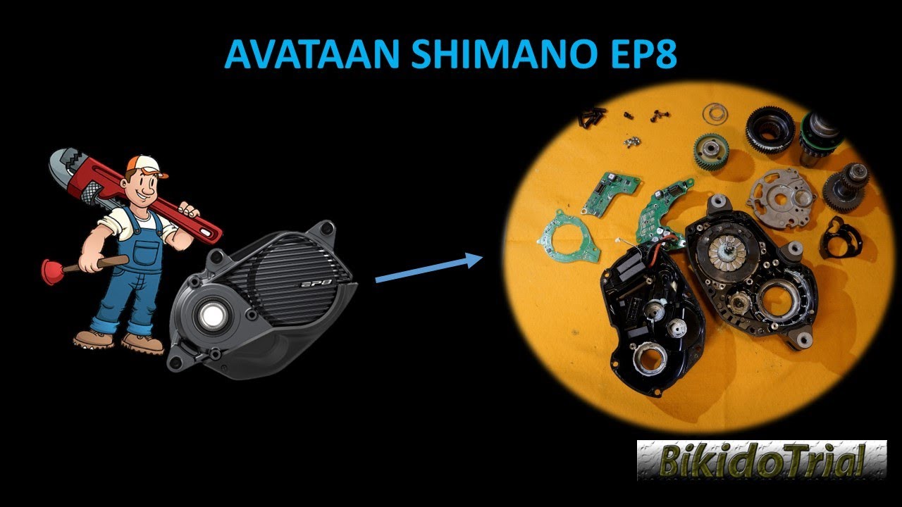 Shimano EP8 moottorin purku - How to open Shimano EP8 motor? - YouTube