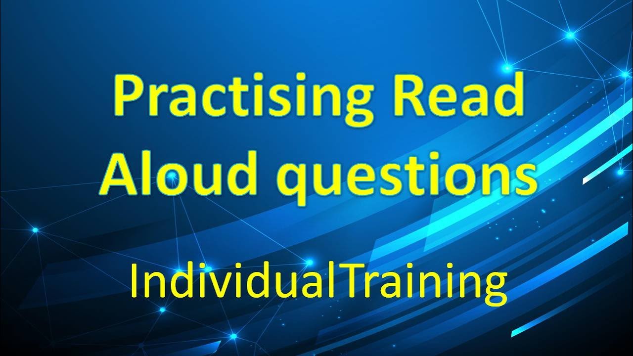 Practising Read Aloud questions in an individual class #pte #readaloud ...