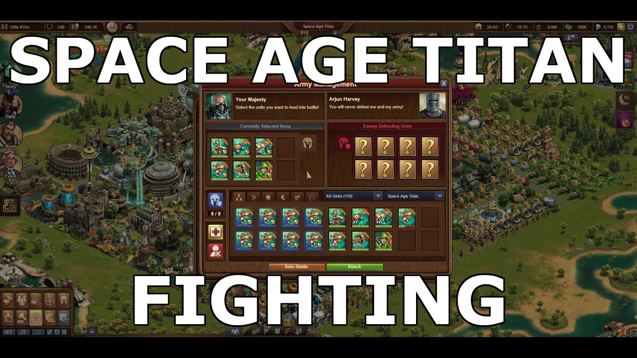 Forge of Empires: Space Age Titan Fighting - YouTube