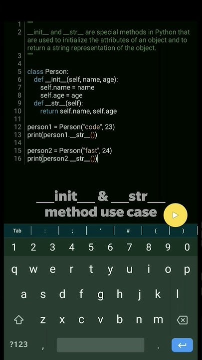 __init__ & __str__ special method usecase in python #python #programming #subscribe #shorts ...