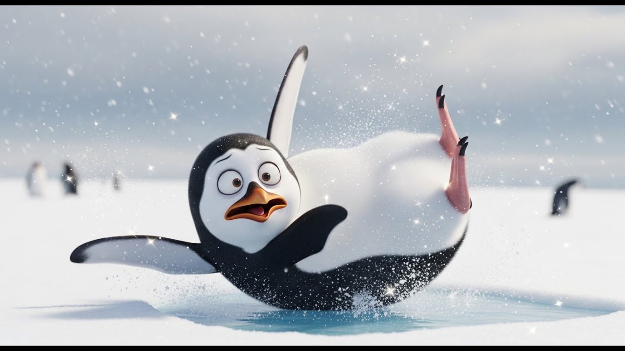 Ten Little Penguins Slide on Ice | Counting Nursery Rhymes and Kids ...