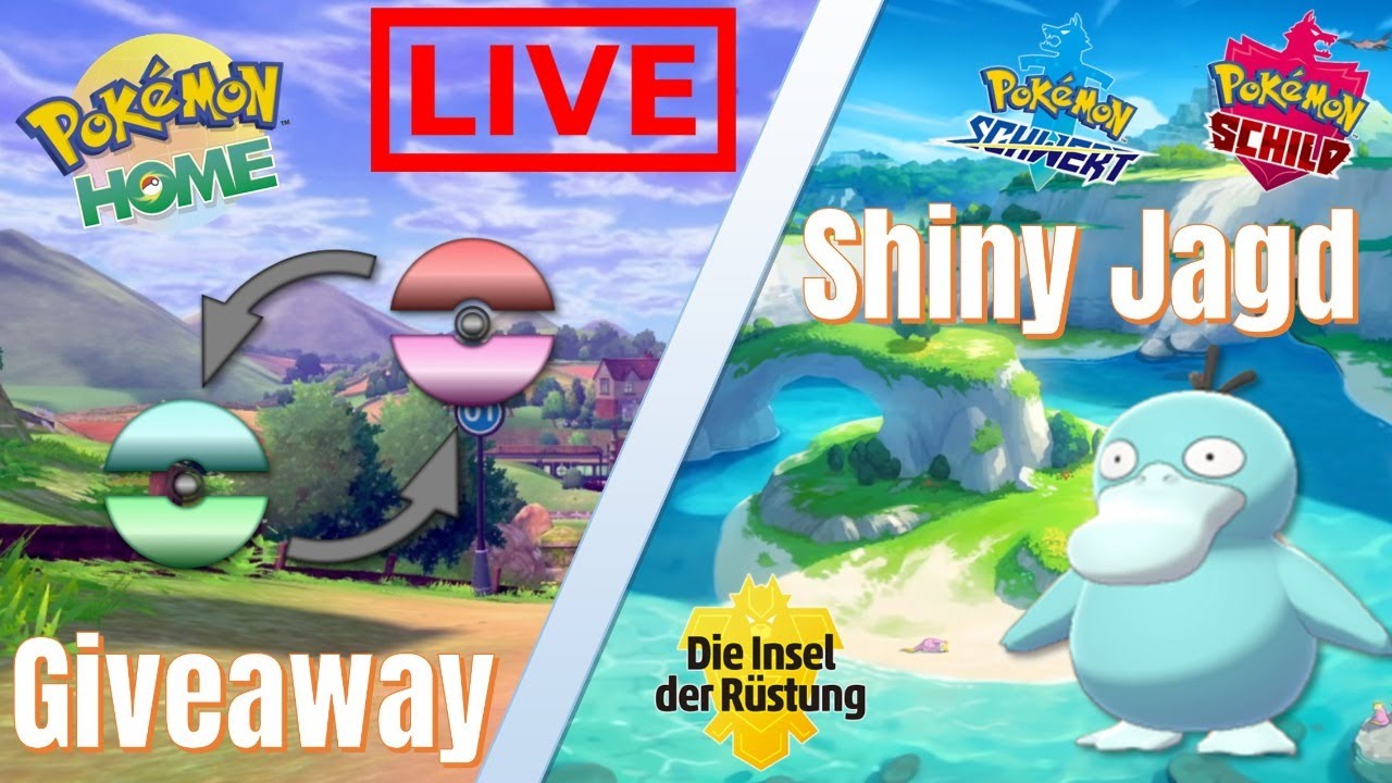 [Live] POKEMON GIVEAWAY & SHINY ENTON JAGD 🔴 in Pokemon Schwert und ...