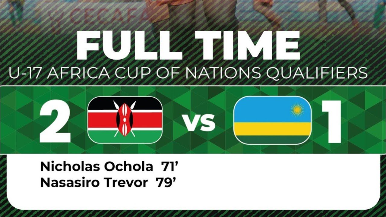 Kenya 2-1 Rwanda | U17 AFCON CECAFA Qualifiers | Group A - MD 3 - YouTube