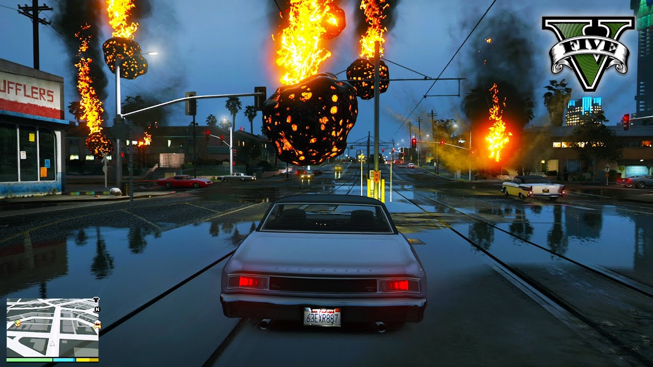 NATURAL DISASTER MOD IN GTA 5 – METEORS EVERYWHERE! - YouTube