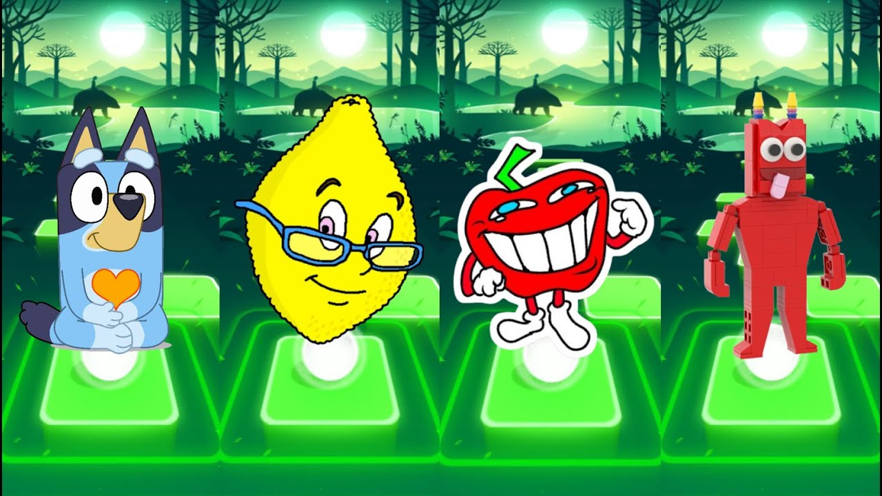 Bluey - Mrs Lemon - Papperman - Garten of Ban Ban (Tiles Hop Dance ...