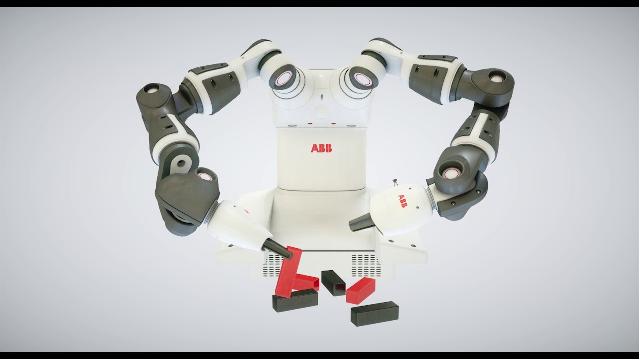 LightWave Industrial robot that performs simple tasks - YouTube