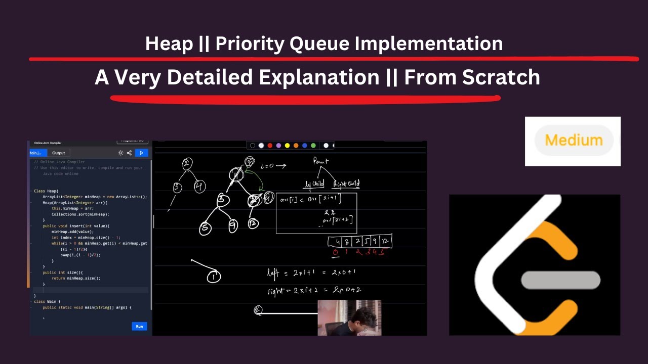Heaps Implementation || Priority Queue | From Scratch - YouTube