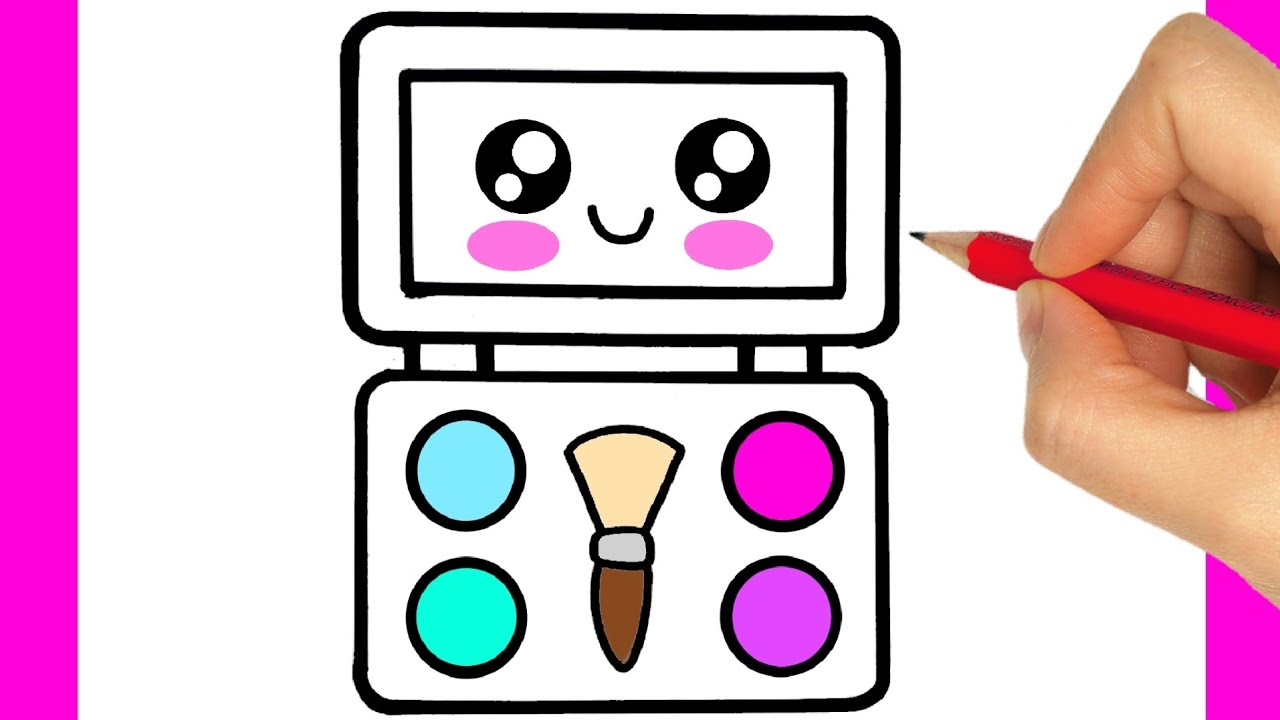 HOW TO DRAW MAKE UP STEP BY STEP EASY - YouTube