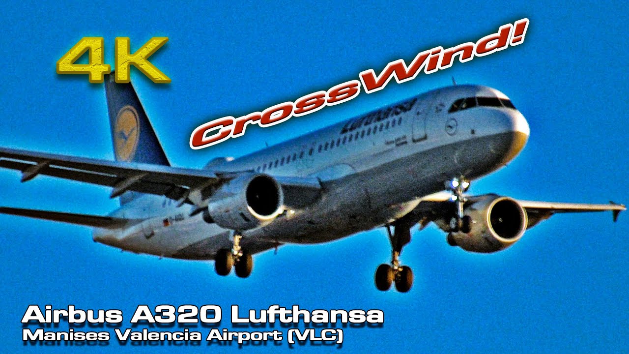 Lufthansa Airbus A320 Crosswind landing after Go Around (Fabien Storm ...
