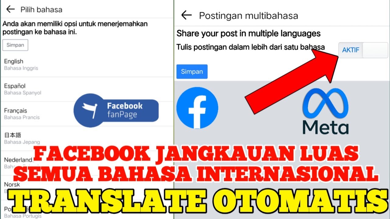 Cara setting facebook multi bahasa dan translate otomatis - YouTube