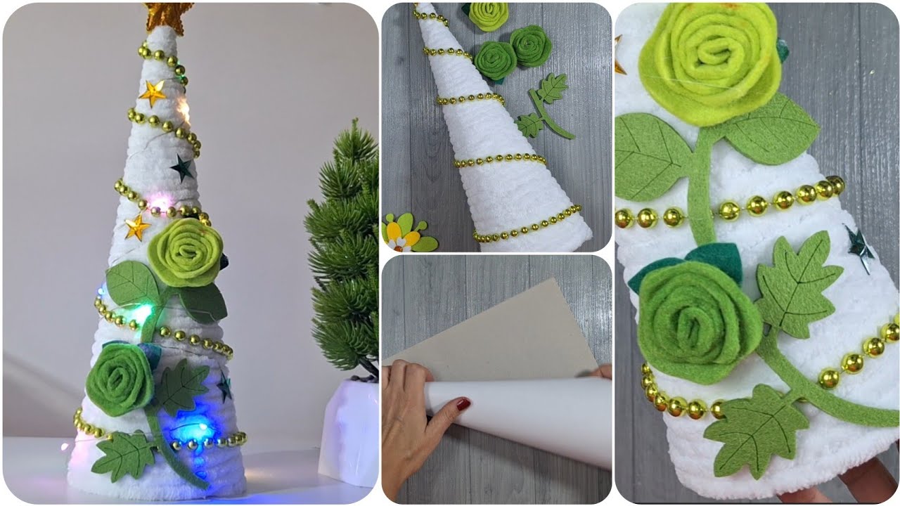 Decorative wollen tree for Christmas 🫶🌲🎅 - YouTube