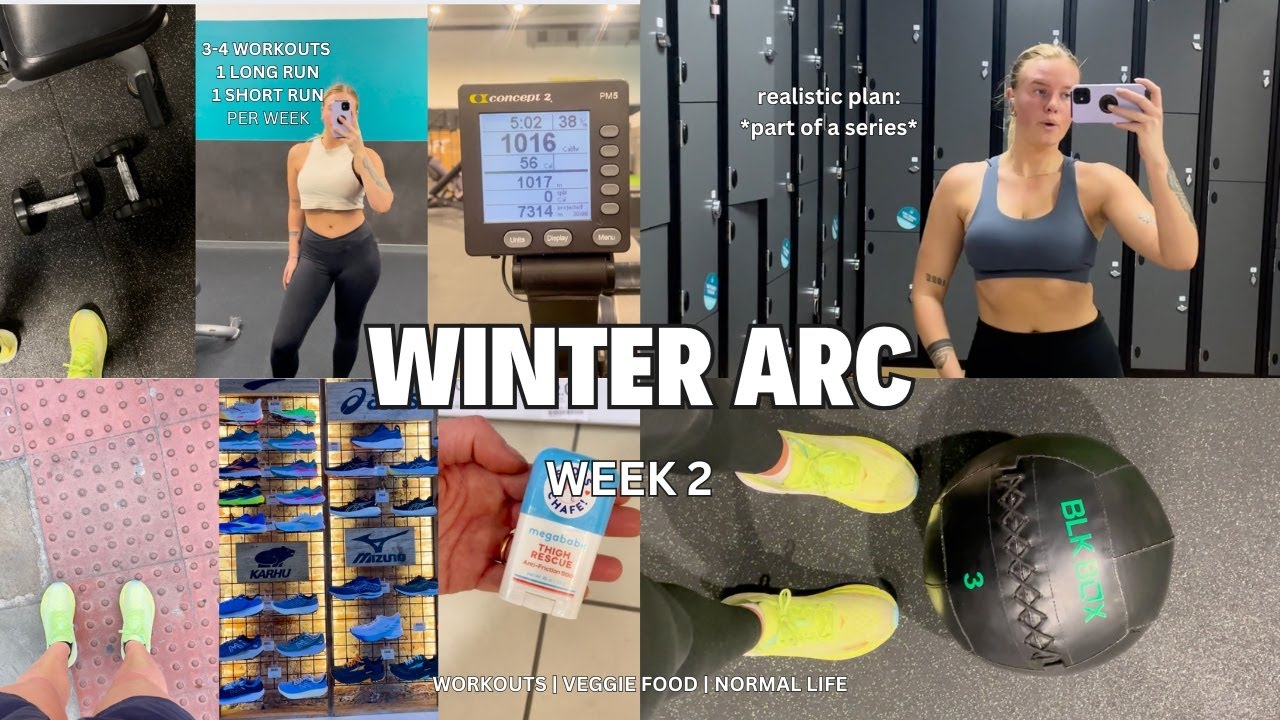 Winter Arch Week 2: Hyrox-inspired workouts and running (realistic vlog ...