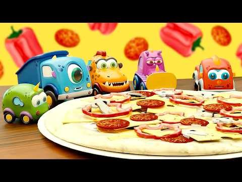 Bom apetite, carrinhos Mocas! Desenho animado