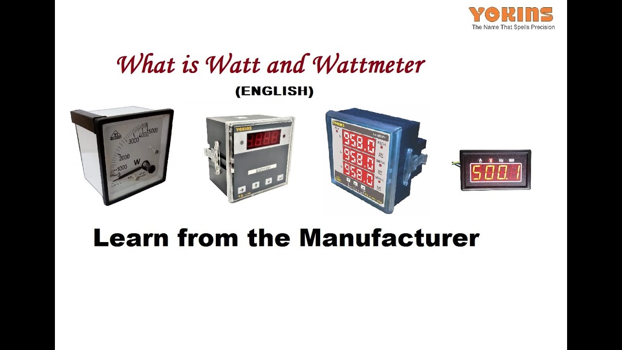 What is Watt and wattmeter | Types of wattmeters | Watt meter (By ...