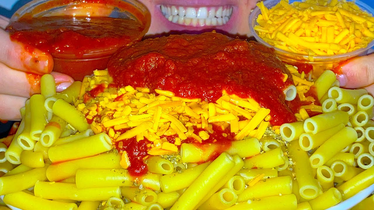 home-made baked ziti messy asmr mukbang 먹방 - YouTube