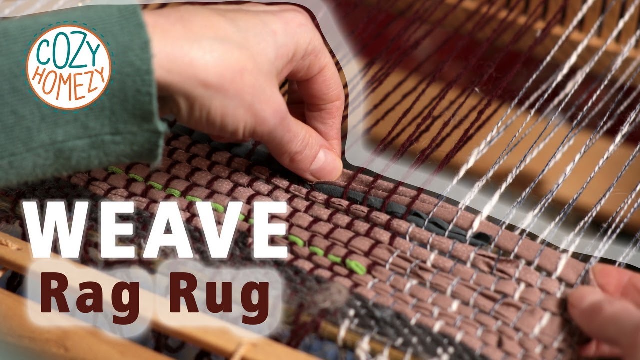How to Weave Rag Rug - DIY Upcycle Weaving Project - YouTube