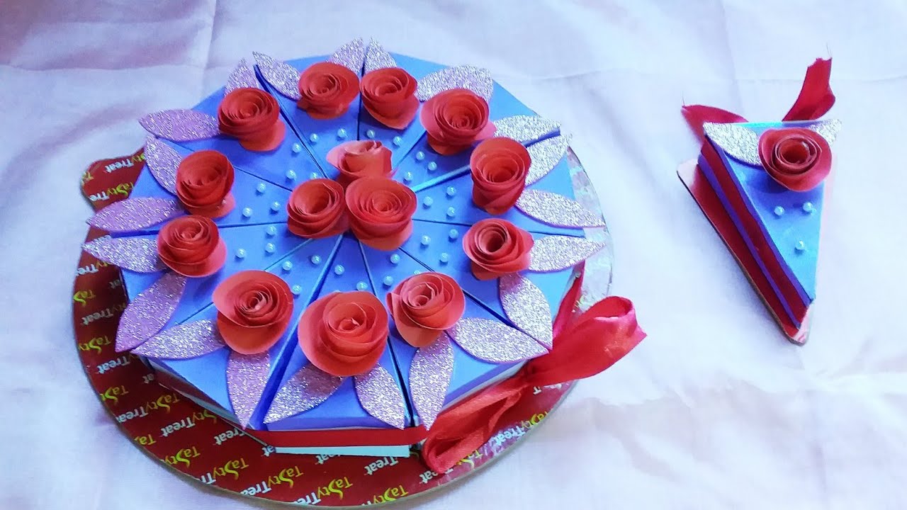 Cake shape gift box.. - YouTube