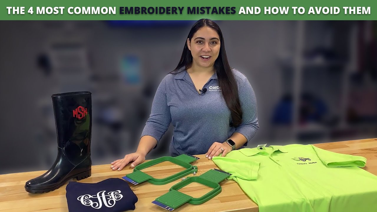 The 4 Most Common Embroidery Mistakes and How To Avoid Them - YouTube