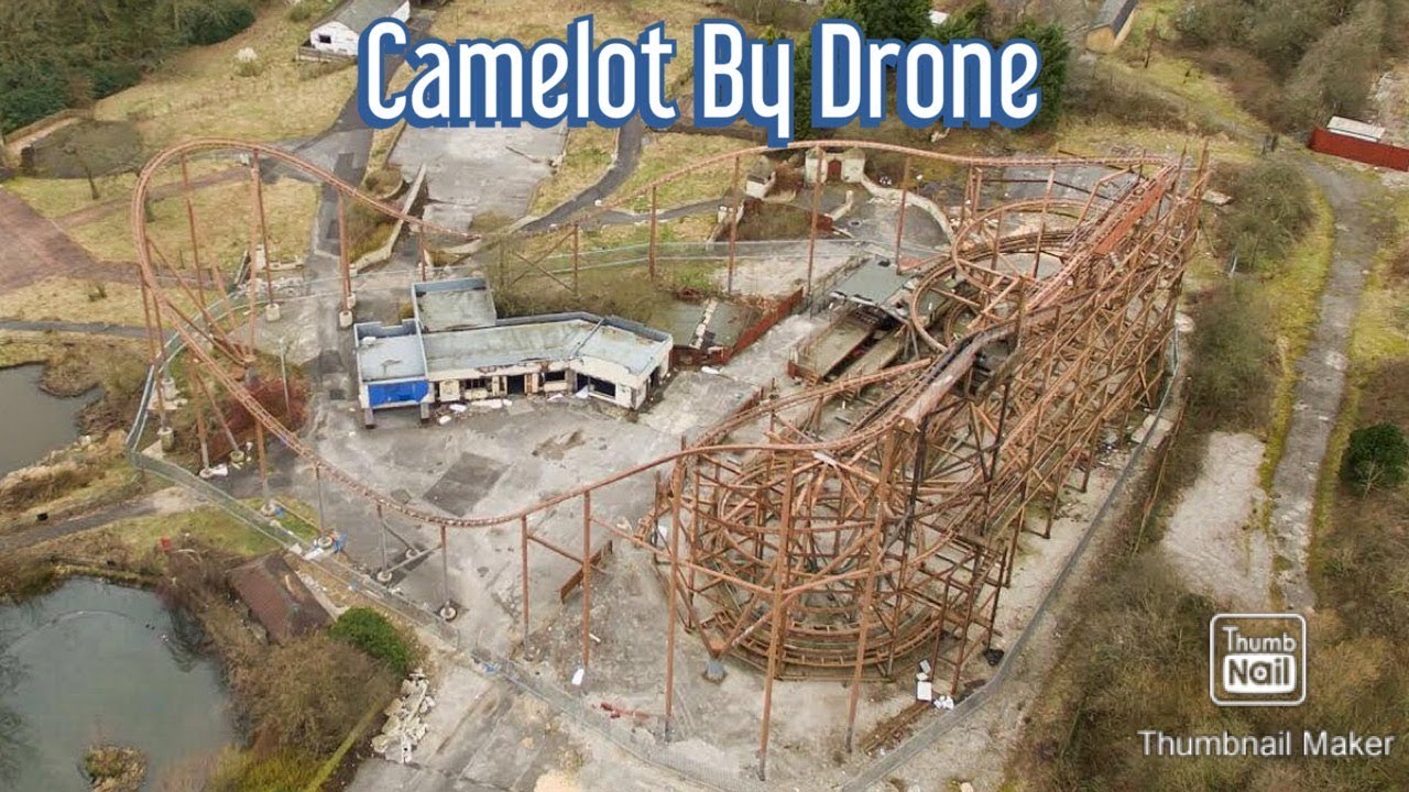 Camelot Abandoned Theme park knightmare edition by drone - YouTube
