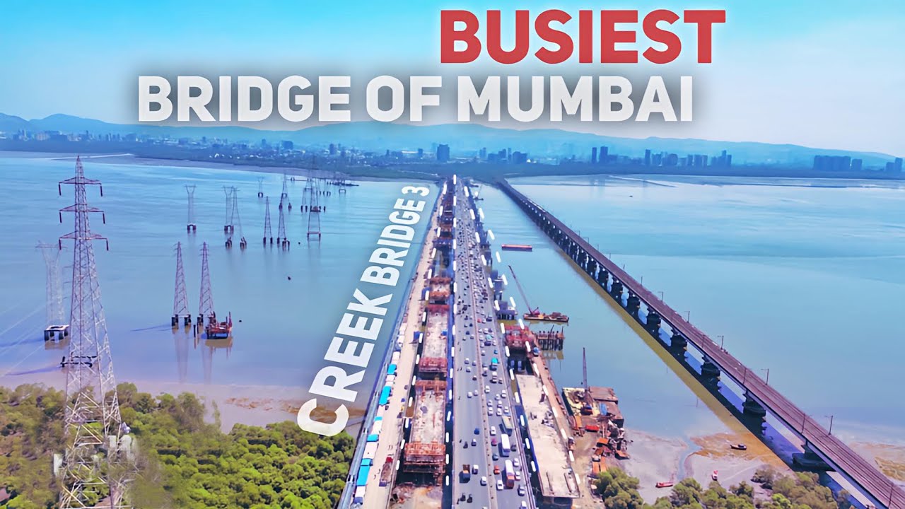 Vashi Creek Bridge 3 Progress I Connecting Mumbai And Navi Mumbai - YouTube
