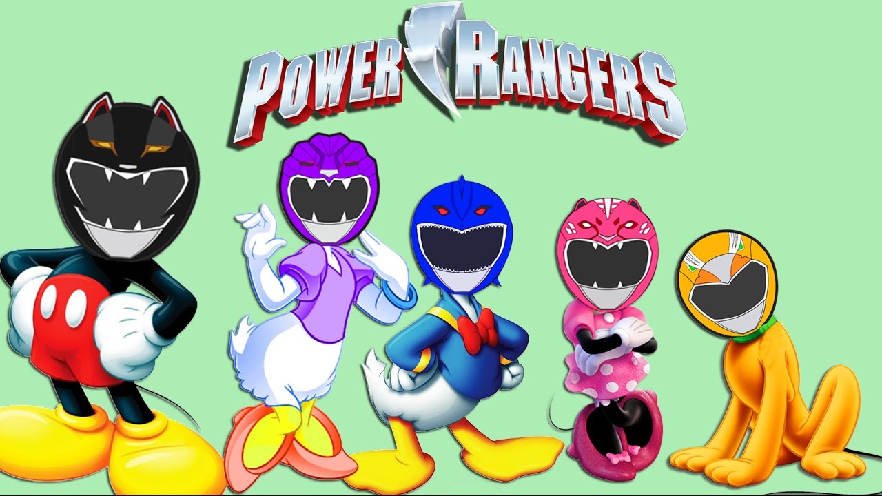 Mickey Mouse Transforms Into POWER RANGERS Finger Family Songs | Mickey ...