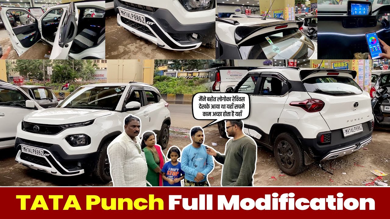 TATA Punch Full Modification | GT Kit Installed in PUNCH | Seat Cover ...