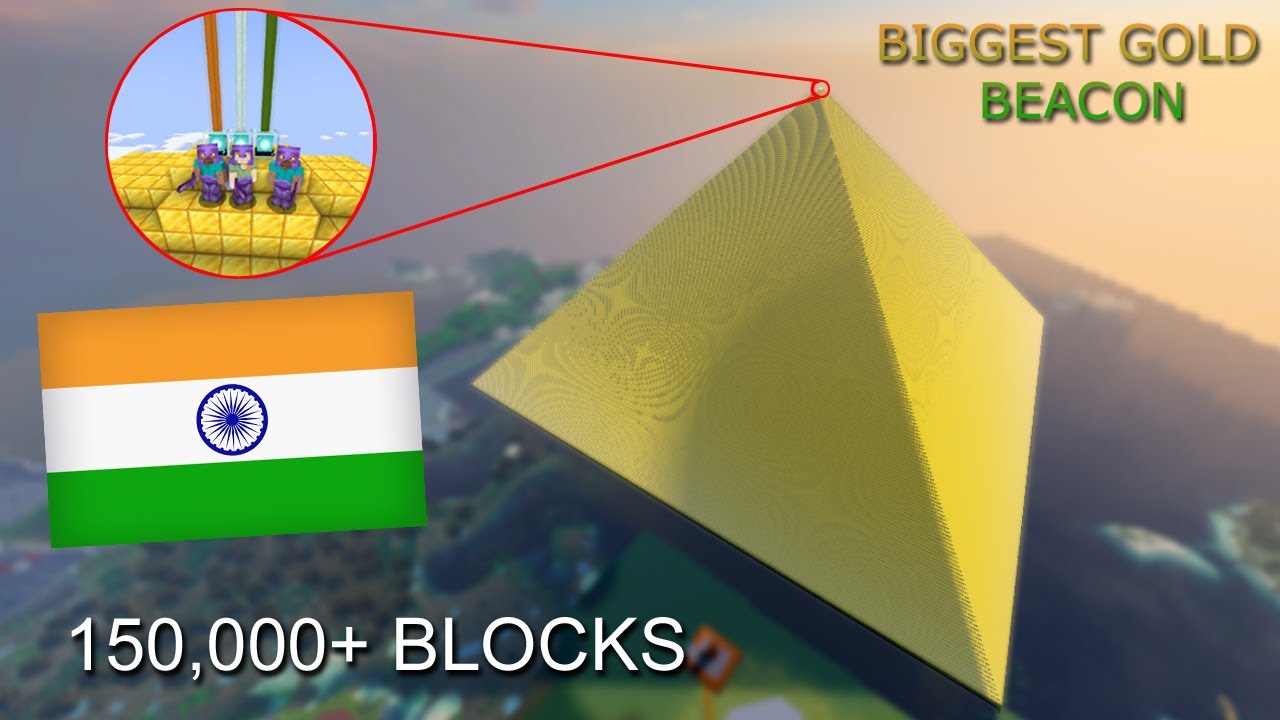 😱Building The Largest Gold Beacon in Minecraft 😱 | Gausuch_Gamer ...