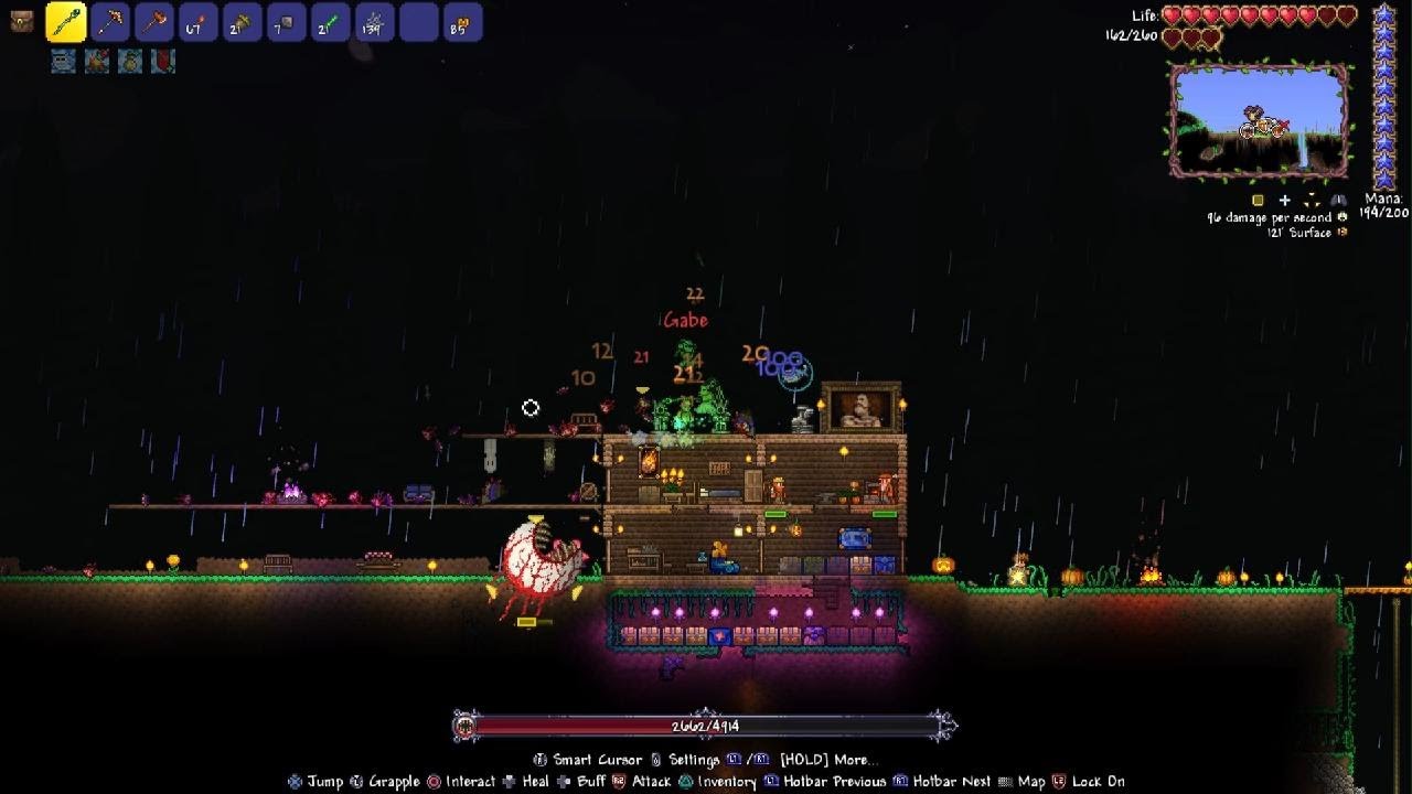 Terraria Falling star Eye kill - YouTube