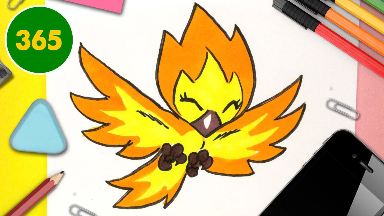 HOW TO DRAW A CUTE PHOENIX KAWAII - YouTube