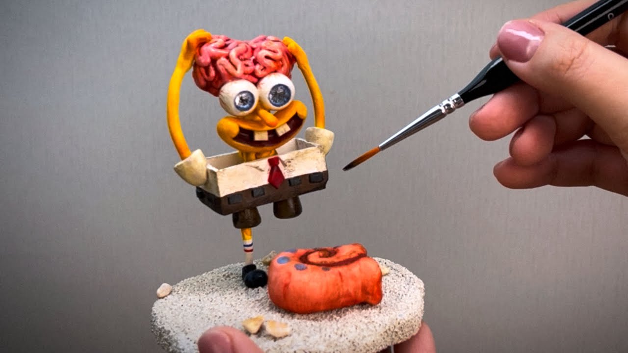[SpongeBob : That’s my brain!] 스펀지밥 | 이게 내 뇌야! 클레이 제작 | 다리는 어디갔어 - YouTube
