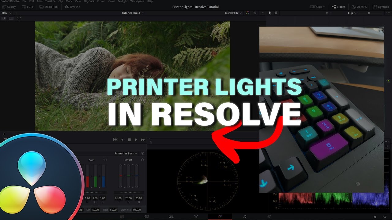 Grading with Printer Lights in Resolve - YouTube