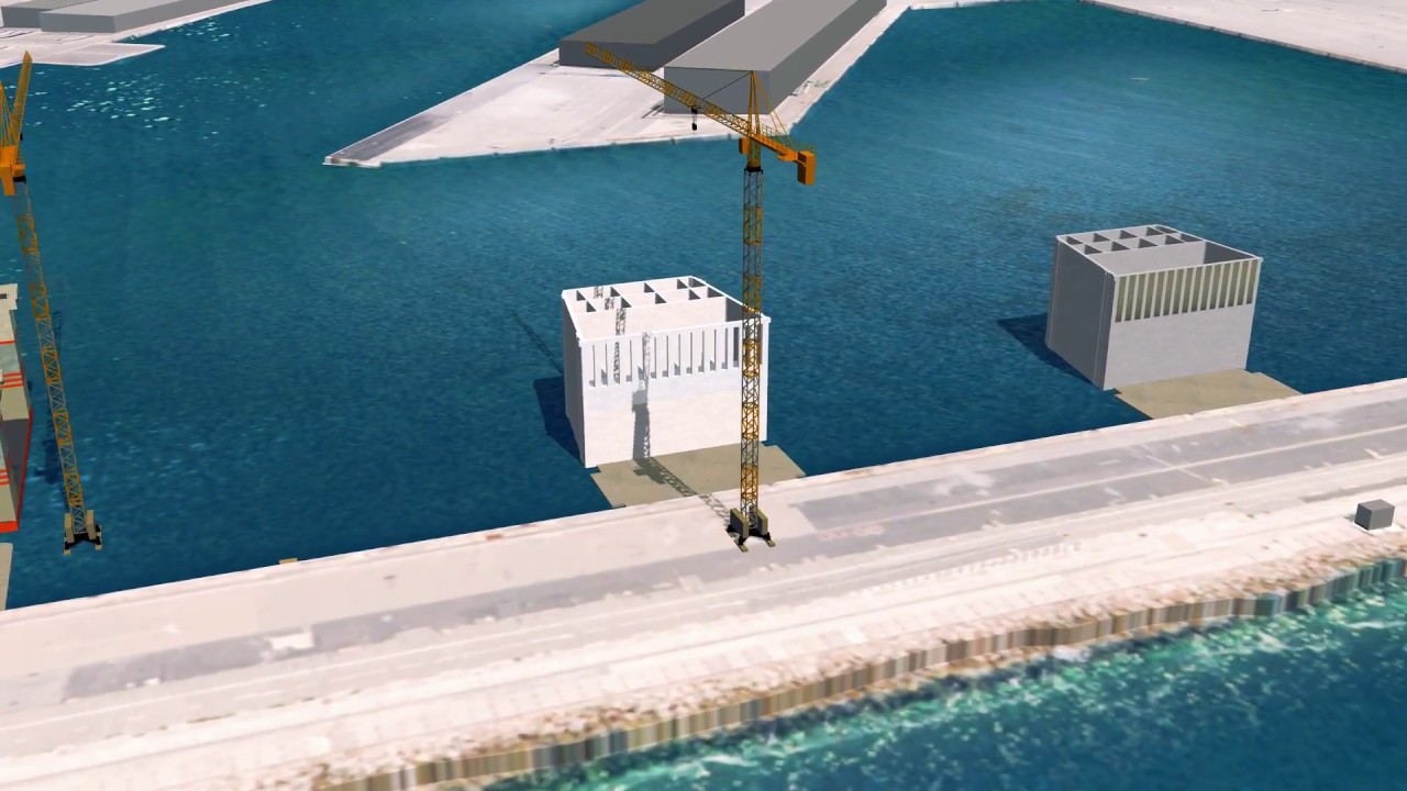 Préfabrication des caissons de l'extension en mer de Monaco - YouTube
