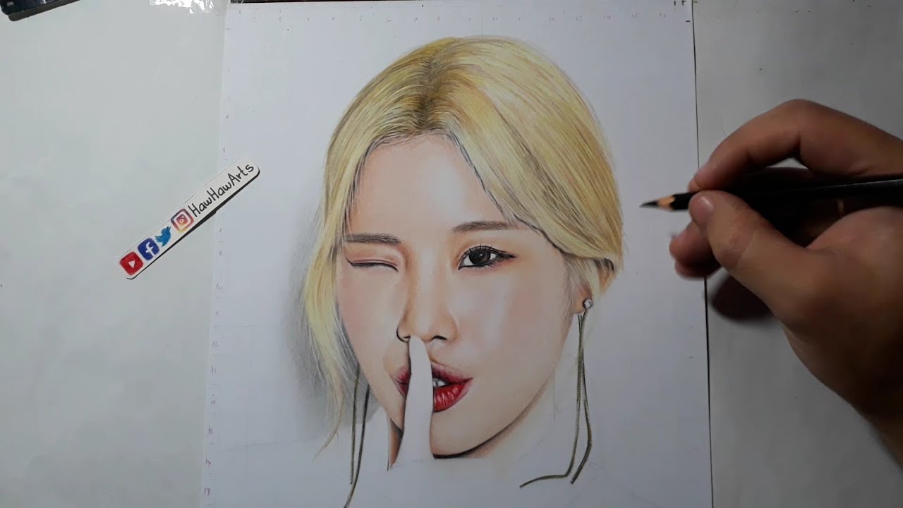 MOMOLAND LEE JOO-WON "JooE" Portrait | Colored Pencil Drawing BAAM ...