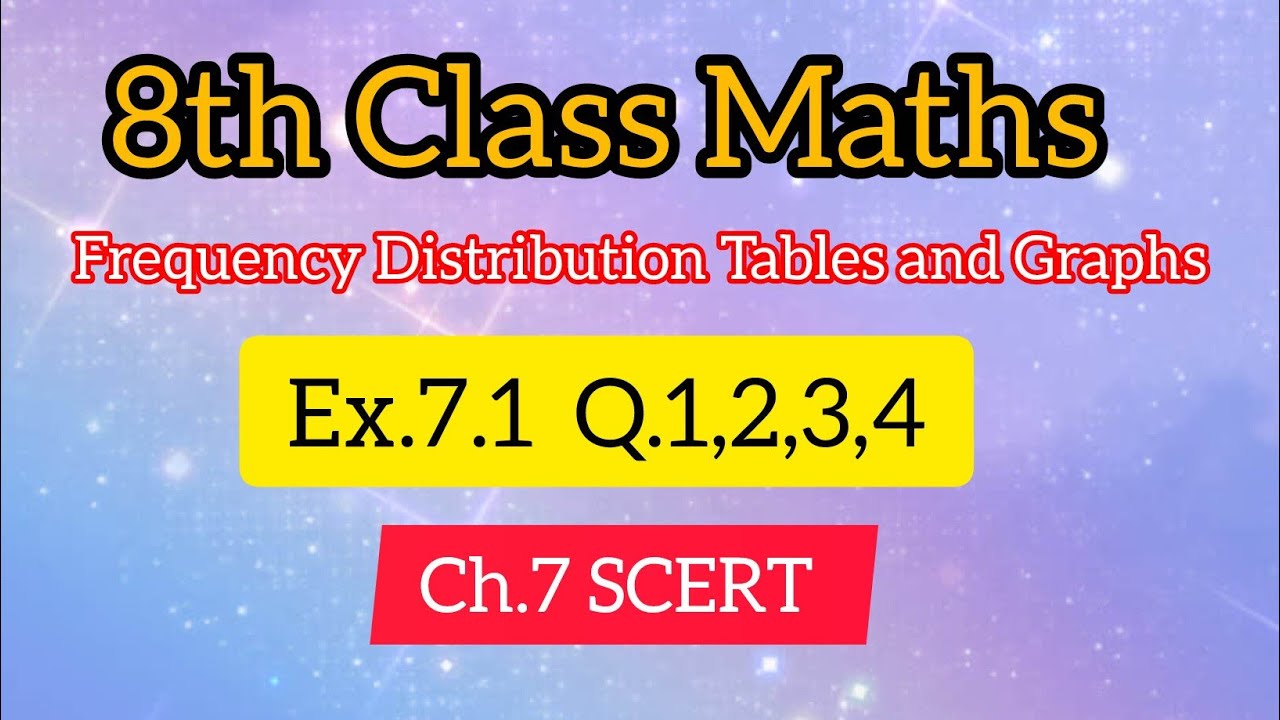 Ex.7.1.q.1,2,3,4 | Frequency Distribution Tables and Graphs | | 8th ...