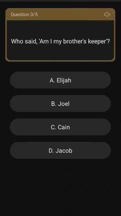 Who said, 'Am I my brother's keeper'? #bible #biblestudy #question # ...