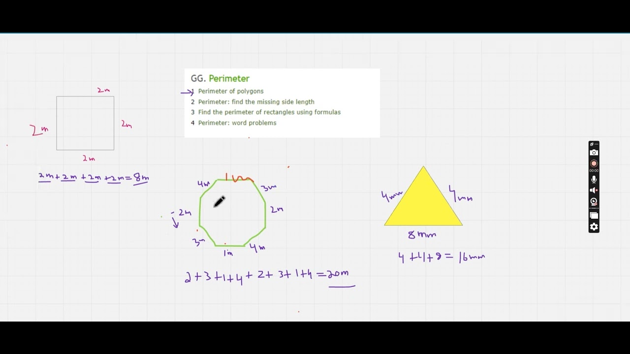 (Perimeter) Perimeter of polygons GRADE 4 - YouTube
